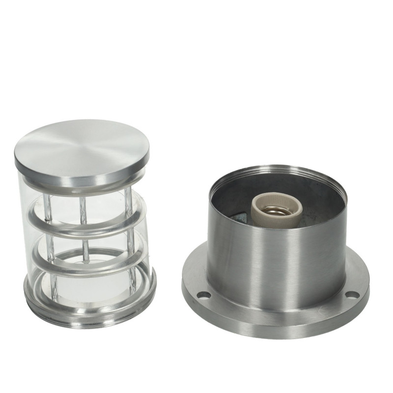 Round E27 beacon silver colour