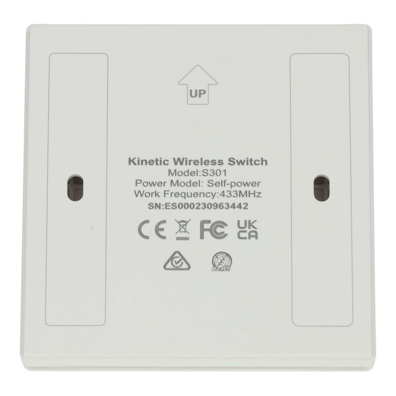 2 gang 1 way self-powered wireless switch