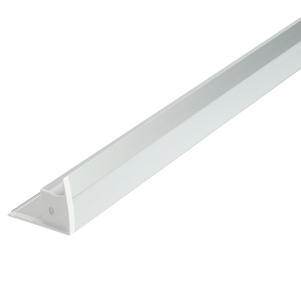 Flush mounted aluminium profile 2 m long LED strip with milky cover