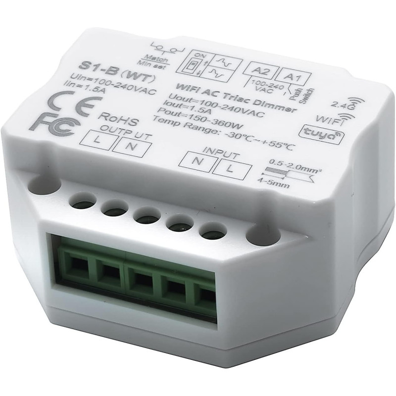 WiFi LED Dimmer 220V PUSH+RF