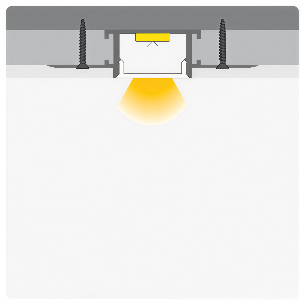 Drywall/Plasterboard Recessed LED strip Profile | Masterled