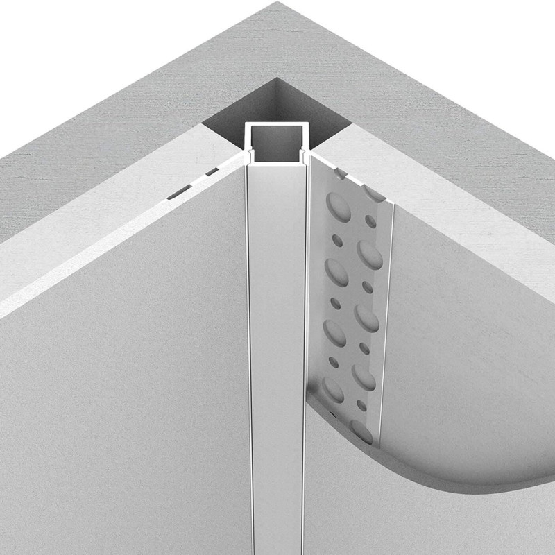 Recessed Aluminum Corner Profile for Drywall/Plaster | Masterled