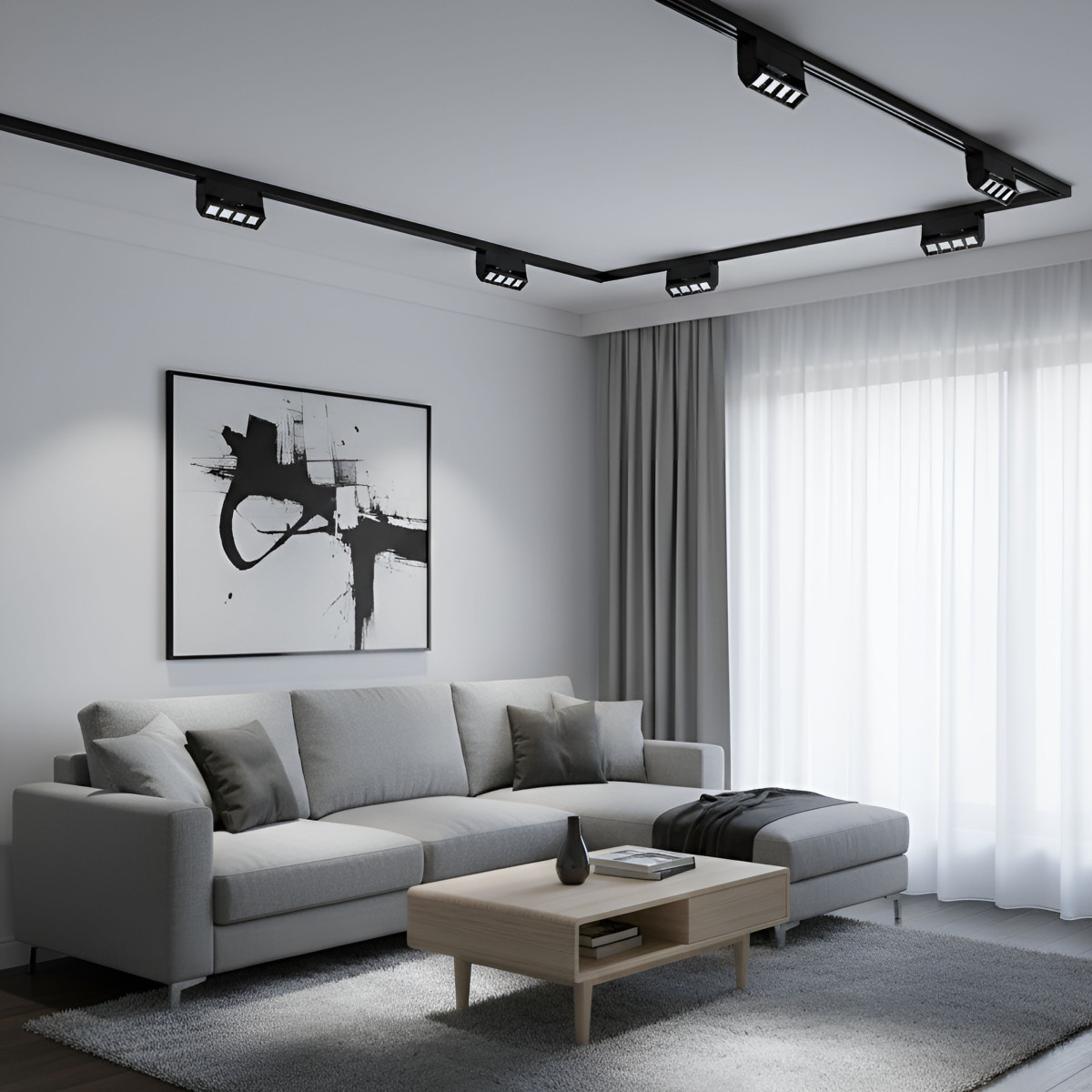 Rail Spotlight - Adjustable, 12W black