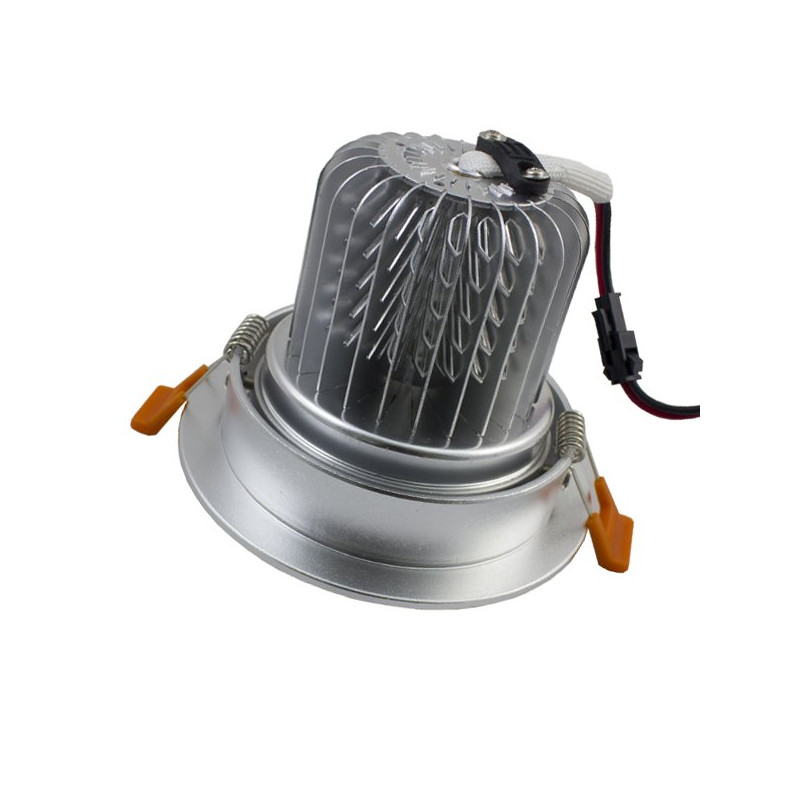 Silver 7W LED downlight, cool white light and warm white light