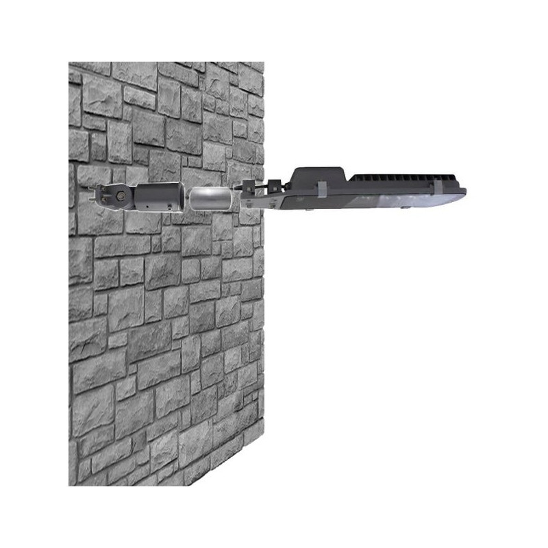 Wall-mounted street light support