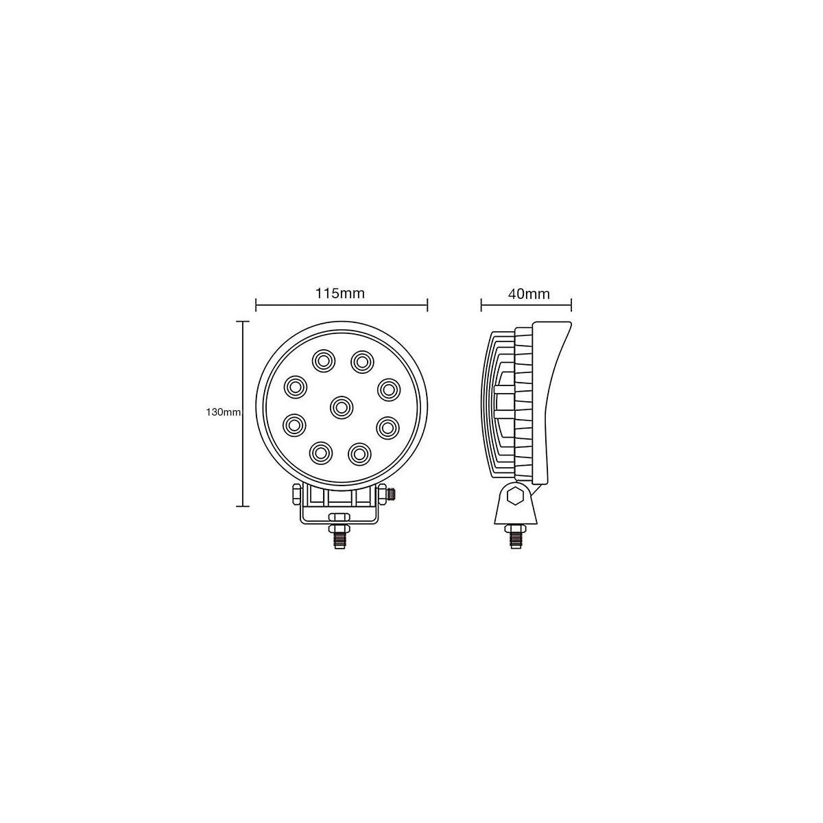 27W led worklight 12/24V IP67