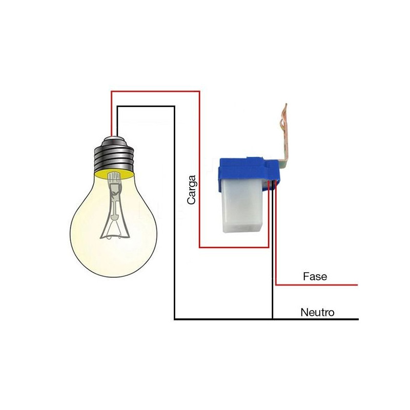 Sensor crepuscular 6A para exterior