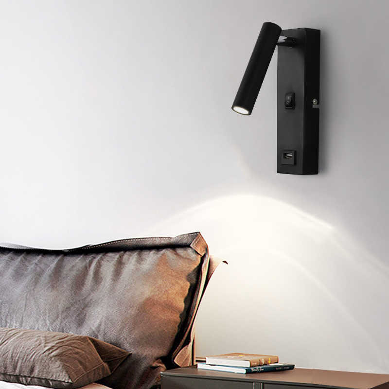 ALUMINIUM WALL LIGHT LED 3W USB