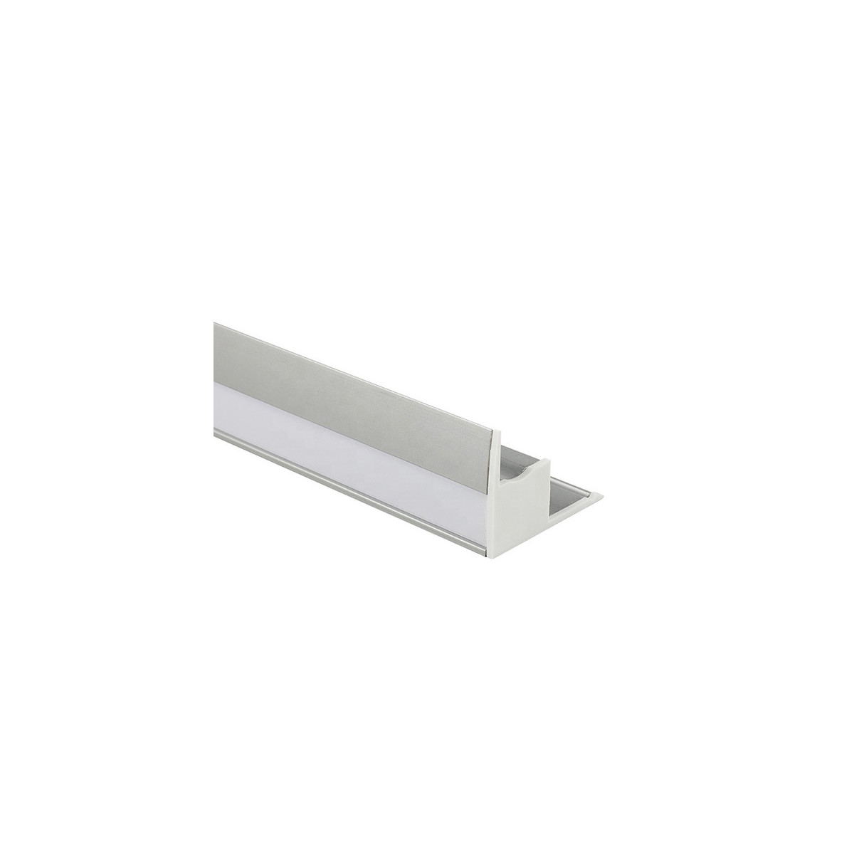Profil en aluminium pour bande de leds de 2 m pour faux plafond