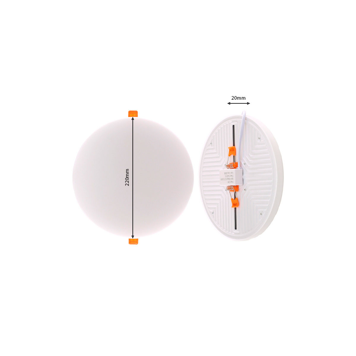 32W Adjustable rimless panel - round
