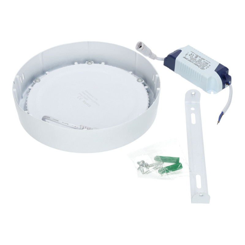 Round 12W LED ceiling light, warm white and cool white light