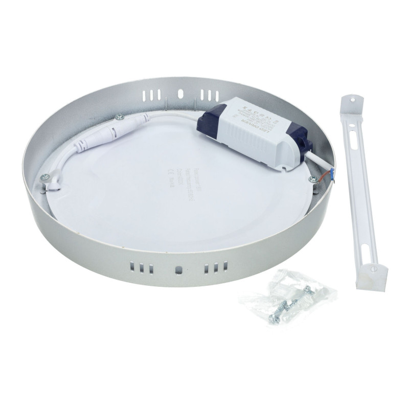 LED Ceiling Light - Round, 18W silver