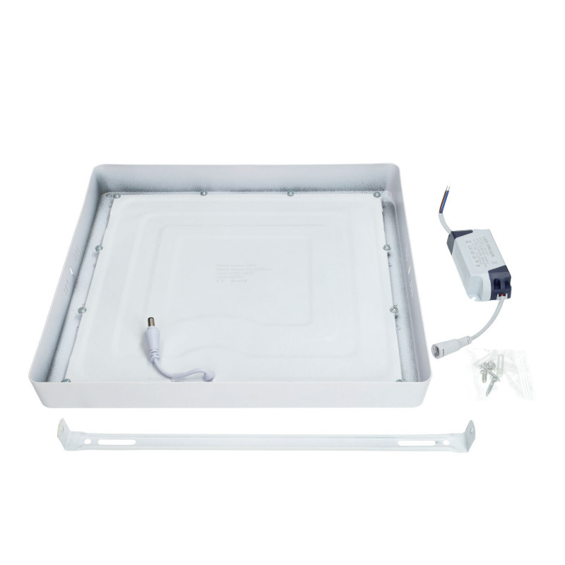 Square 24W LED ceiling light, warm white and cool white light