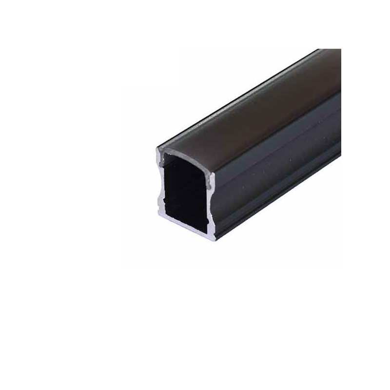 Black Profile for 1 m LED Strips - Rectangular, Aluminium, 17,5 x 14,5 ...