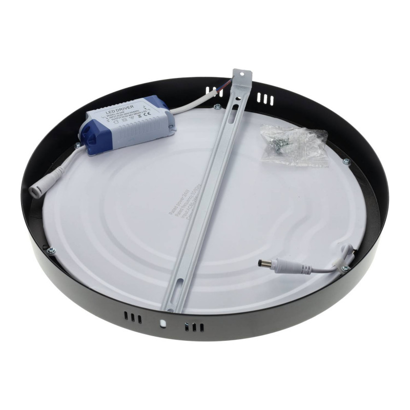 LED Ceiling Lamp 24W Round Black